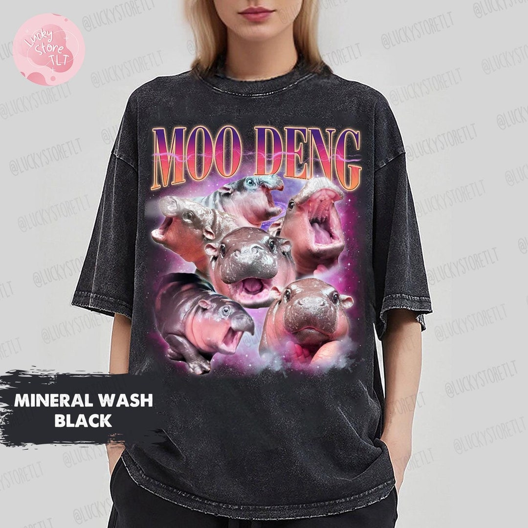 Comfort Colors Custom Moo Deng Bootleg Rap Shirt, Custom Moo Deng ...