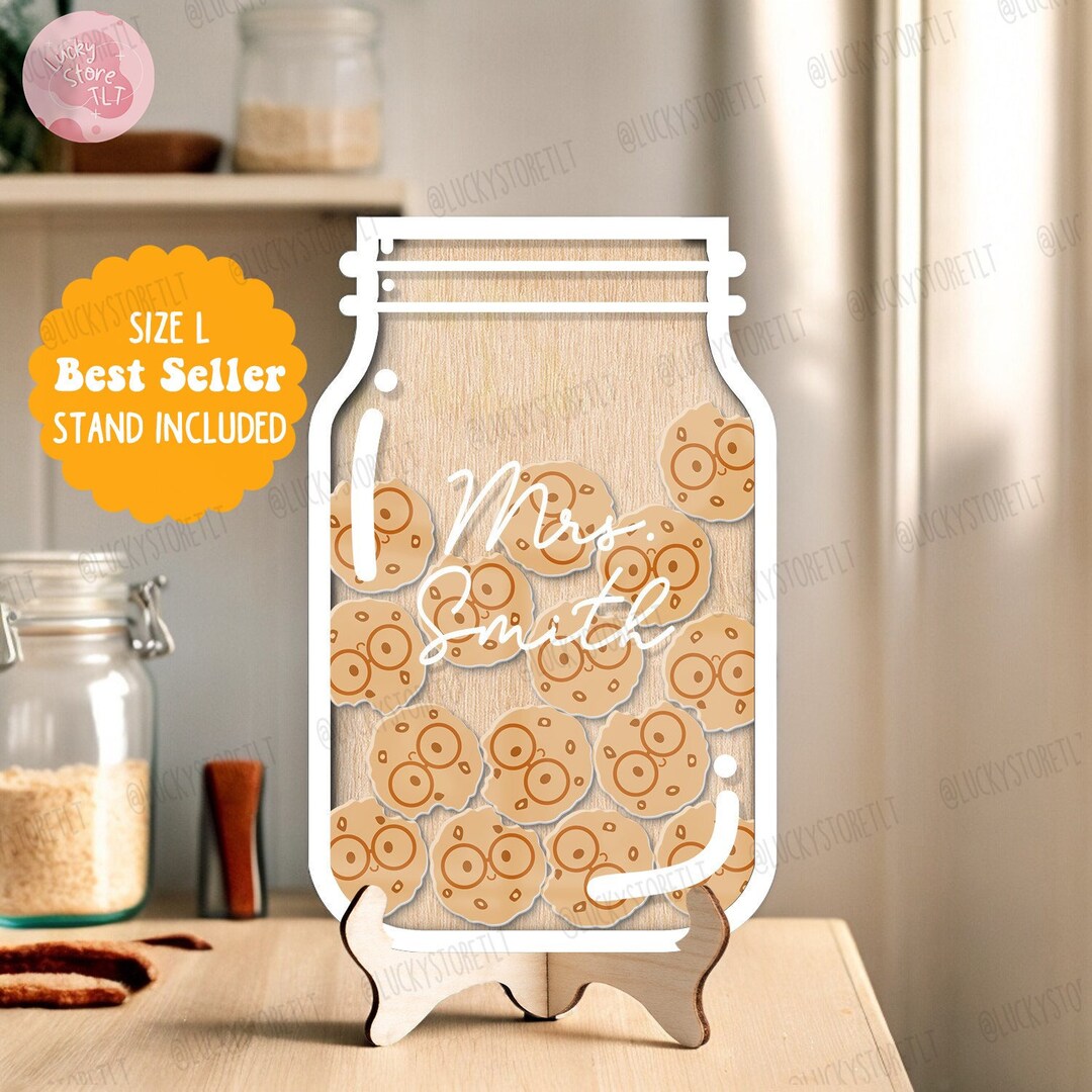 Personalized Teacher Cute Smart Cookie Reward Jar, Colorful Classroom ...