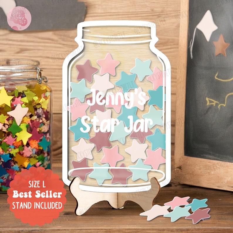 Personalized Star Reward Jar,teacher Gift,colorful Classroom Decor ...