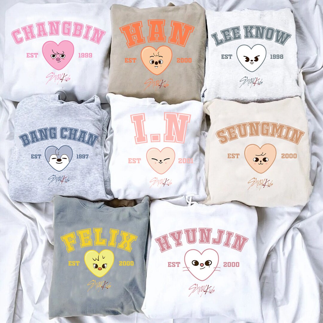 Stray Kids Member Group Hoodie, SKZOO Chibi Characters Sweatshirt ...
