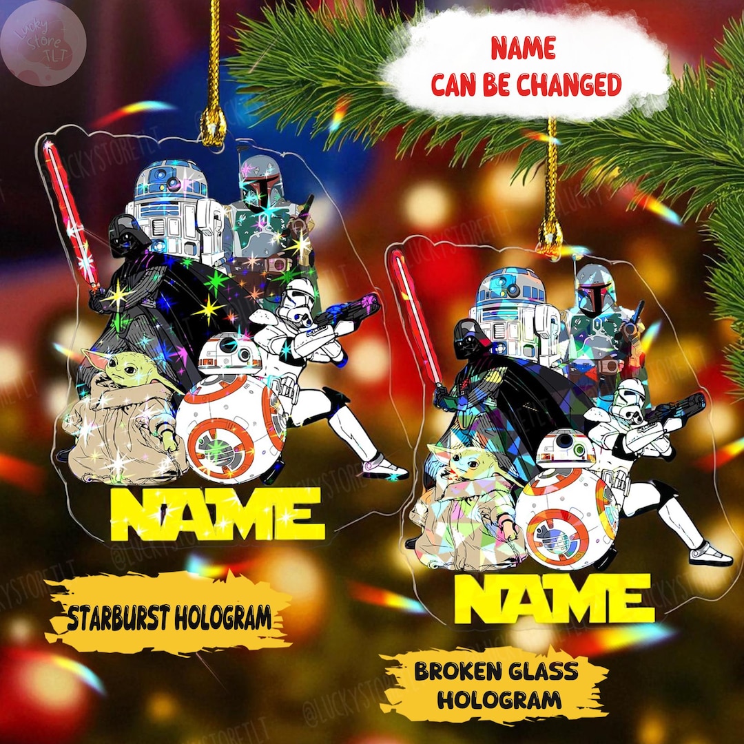 Personalized Star Wars Christmas Ornament 2025, Custom Family Name ...