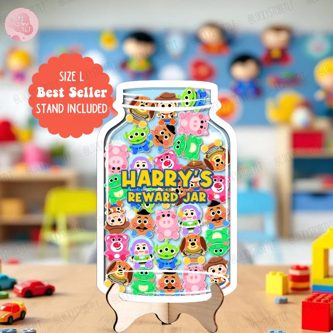 Personalized Disney Toy Story Reward Jar for Kids, Pixar-inspired ...