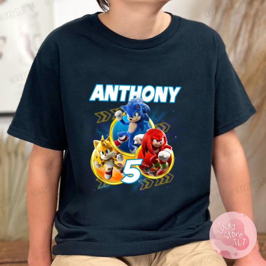 Custom Sonic Birthday Shirt, Personalized Family Birthday Shirt, Sonic ...