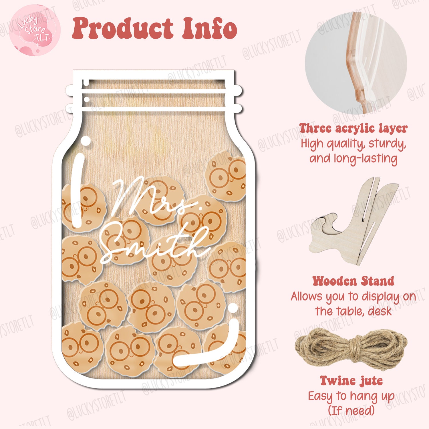 Personalized Teacher Cute Smart Cookie Reward Jar, Colorful Classroom ...