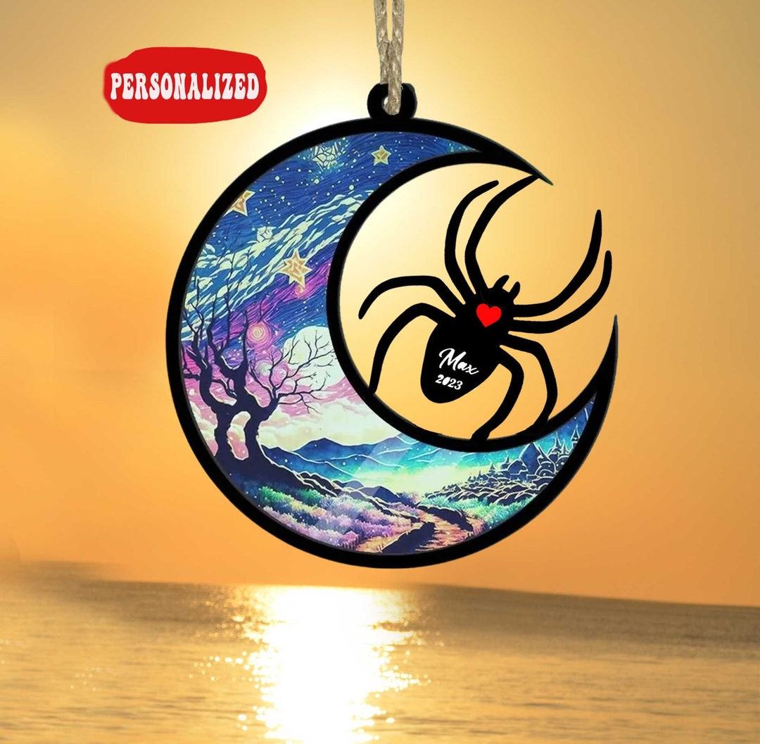 Spider Memorial Suncatcher, Pet Loss Suncatcher, Bereavement Spider ...