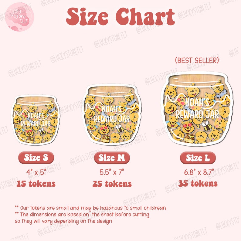 Personalized Cute Winnie Pooh Honey Reward Jar for Kids, Disney Pooh ...