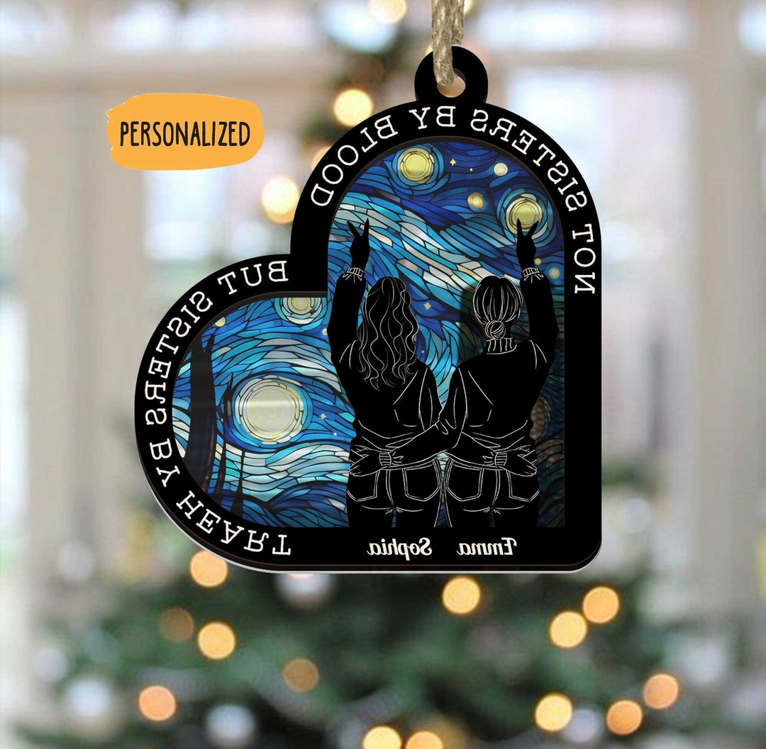 Personalized Suncatcher , Best Friend Christmas Bauble, Bestie ...