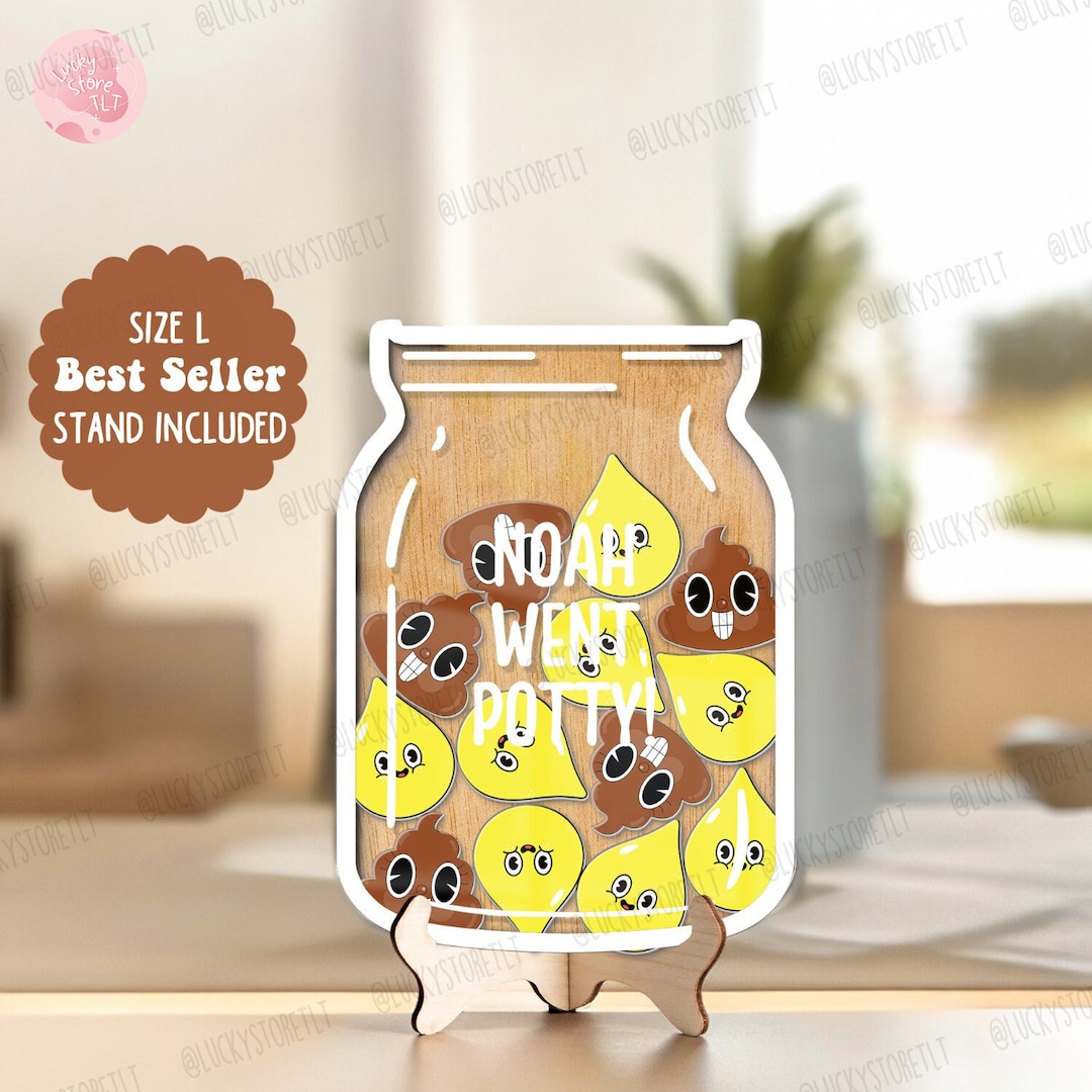 Personalized Cute Potty Training Reward Jar, Kid Toilet Reward, Poo ...