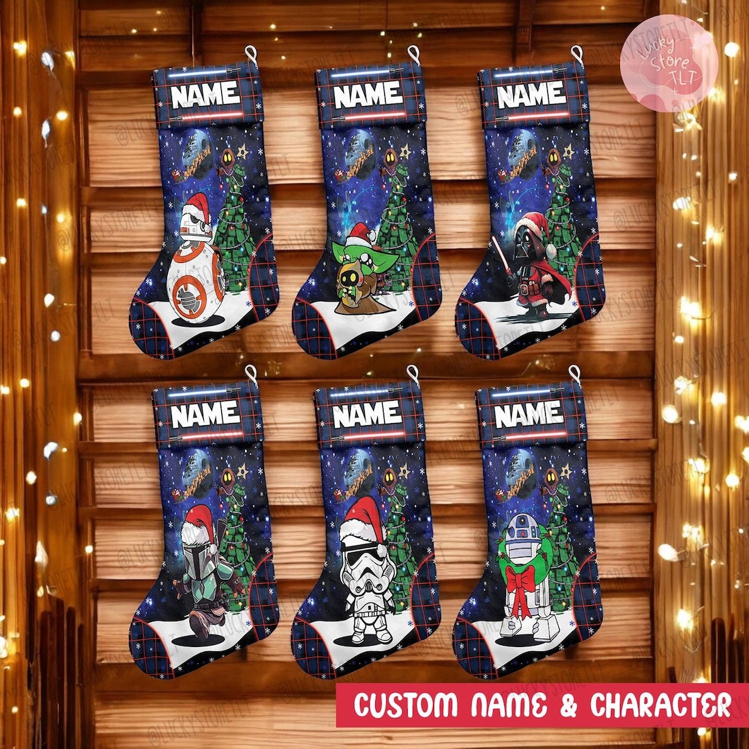 Personalized Star Wars Christmas Stocking, Christmas Galaxy Edge ...