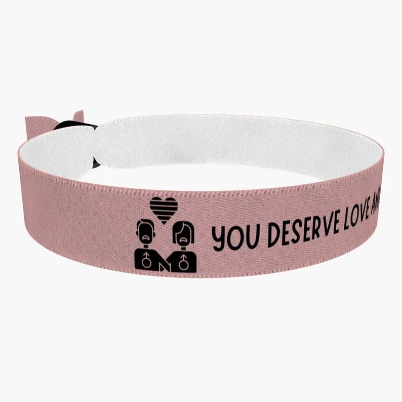LGBTQ Love and Respect Fabric Bracelet – Handmade Pride Bracelet for ...