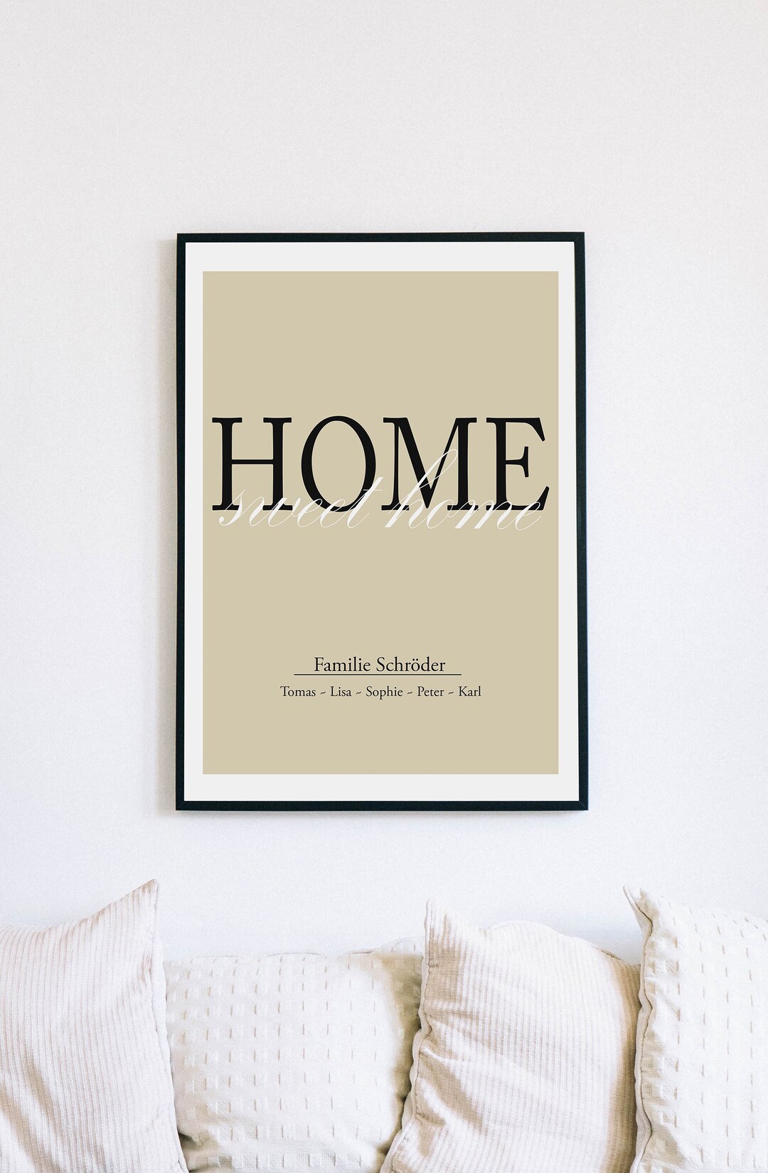 Personalized Family Poster With Name Home Sweet Home Gift - Etsy