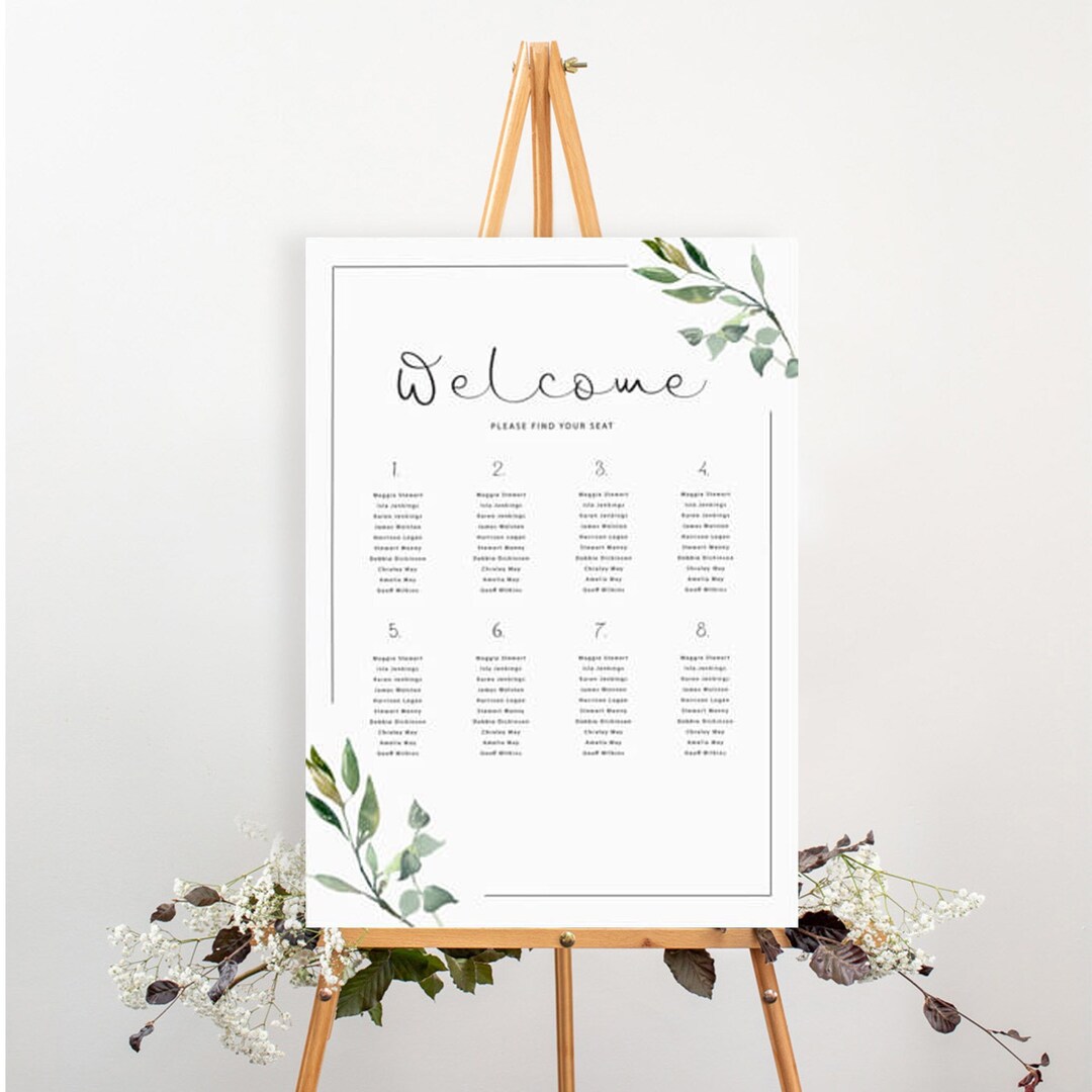 Garden Window Wedding Seating Chart | Boho Wedding | Seating Plan ...
