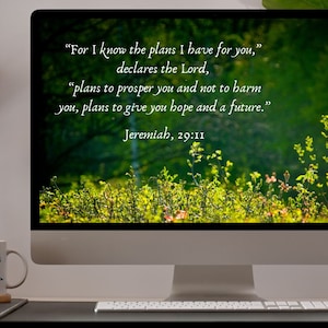 Jeremiah 29:11 Desktop Wallpaper - Inspirational Bible Verse Digital ...