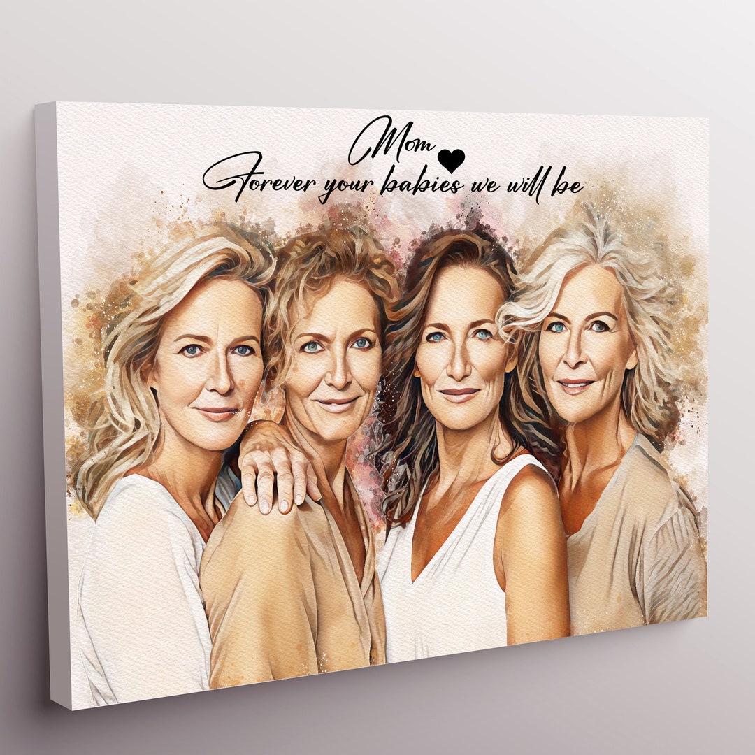 Custom Family Wall Art Personalized Gift for Mom Gift Unique Birthday ...