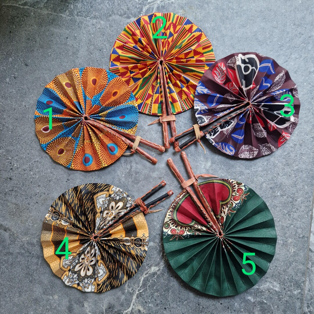 Ankara Fabric Handheld Fans - Etsy