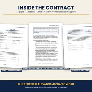 Elevator Service Contract Template | ASME A17.1-aware Maintenance ...