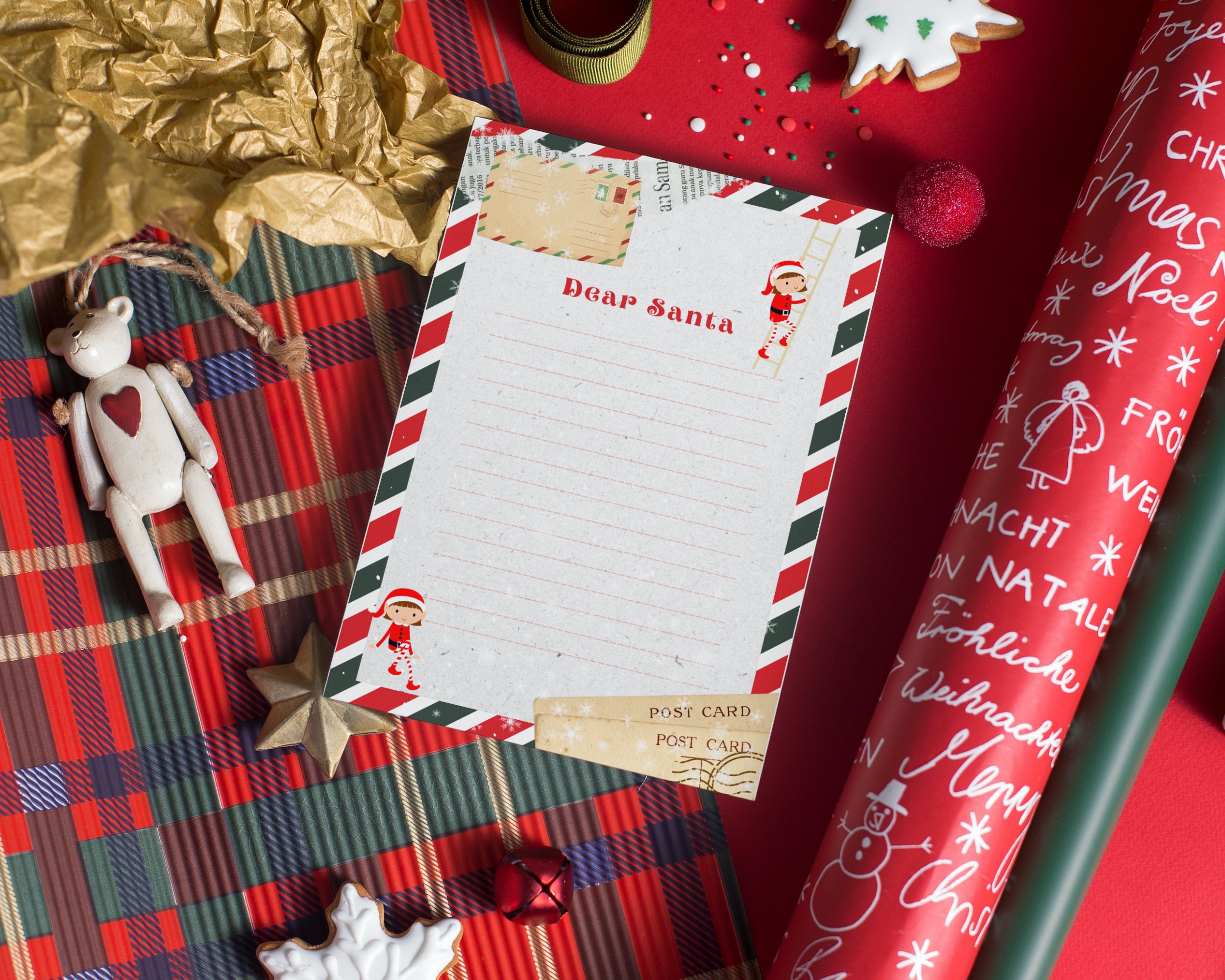 Printable Christmas Letter to Santa Printable Wish List Christmas ...