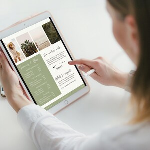 Green Media Kit Template| Editable Media Kit| Influencer Rate Sheet ...