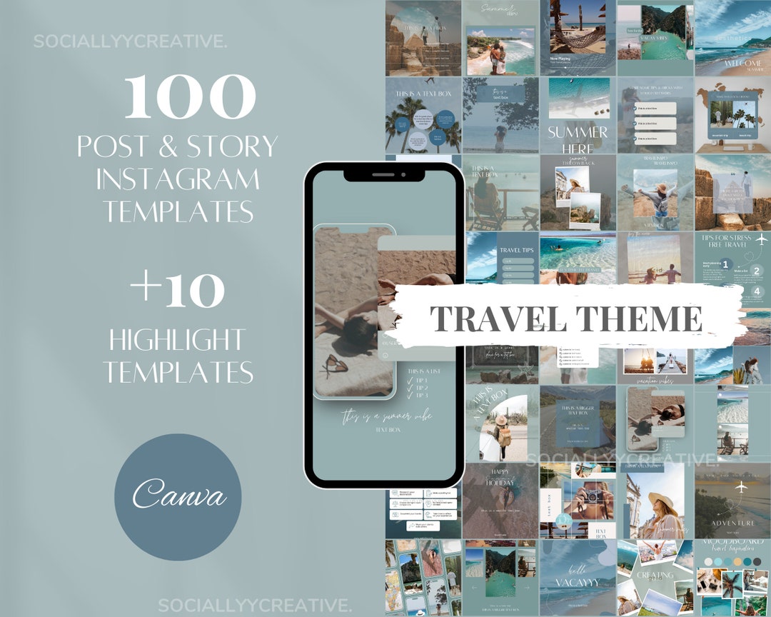Travel Instagram Templates Tropical Vacation Templates Travel Agent ...