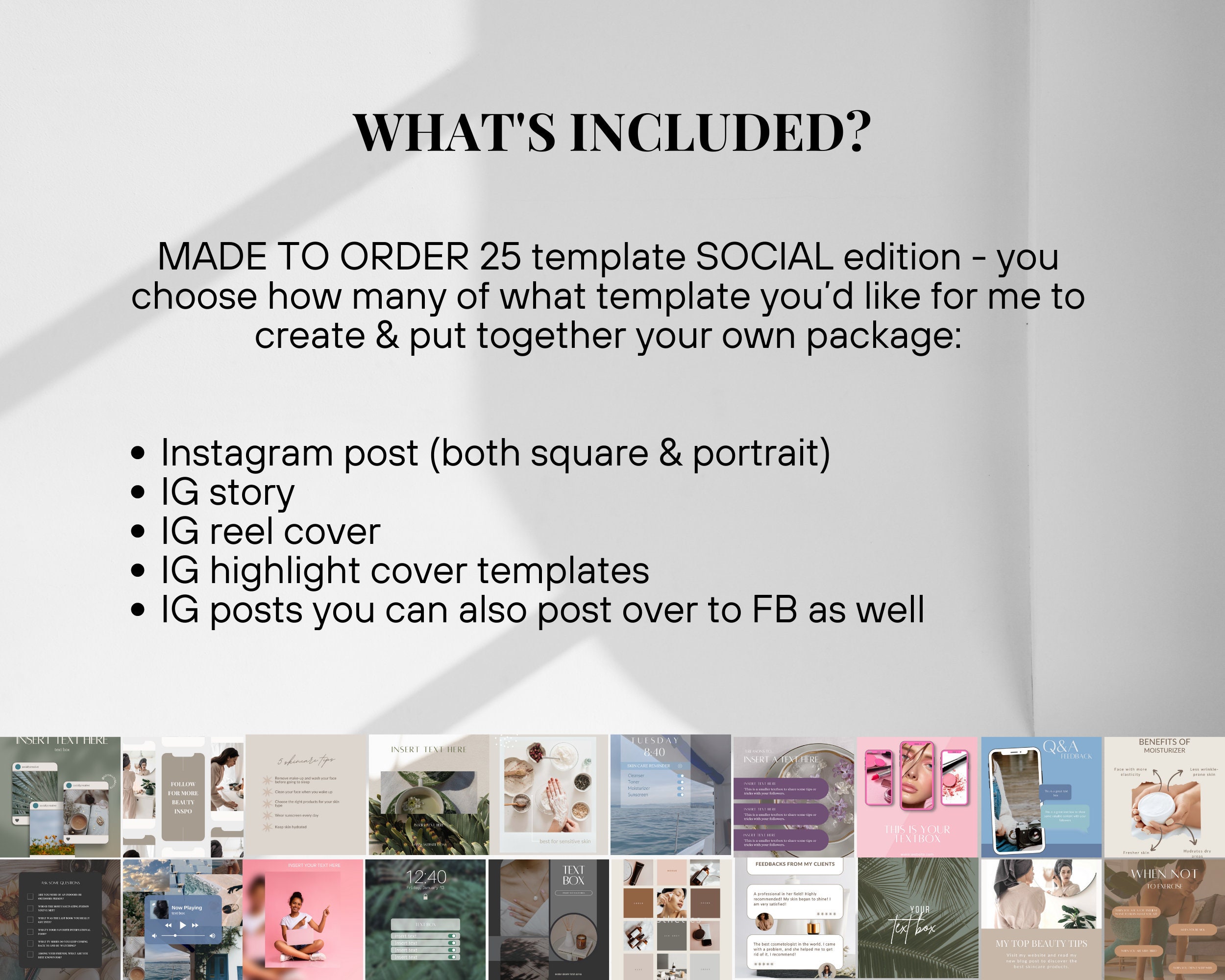Custom Made Instagram Templates Editable Instagram Canva - Etsy