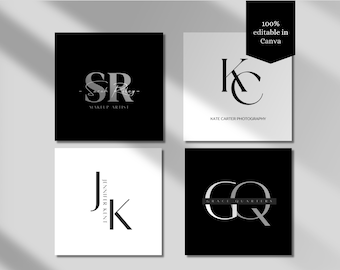 Editable Logo Design Template Beige Canva Business Logo White ...