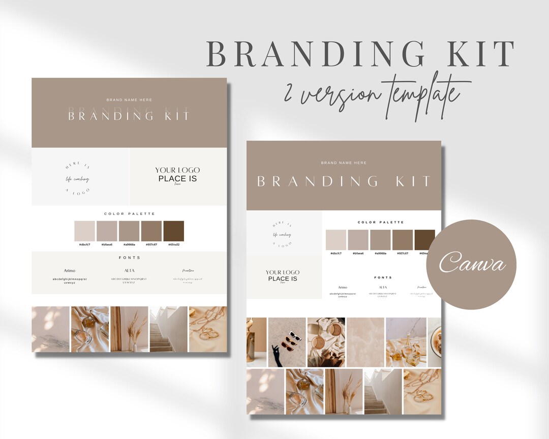Brand Kit Template | Brand Board Template | Pre-made Branding Kit ...