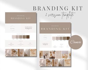 Canva Brand Kit Template Brand Board Template Pastel Branding Kit DIY ...