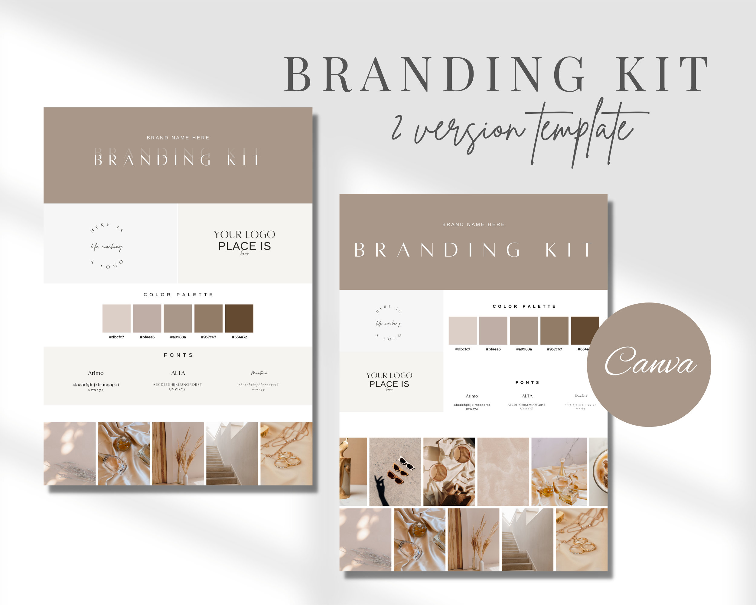 Brand Kit Template Brand Board Template Pre-made Branding - Etsy