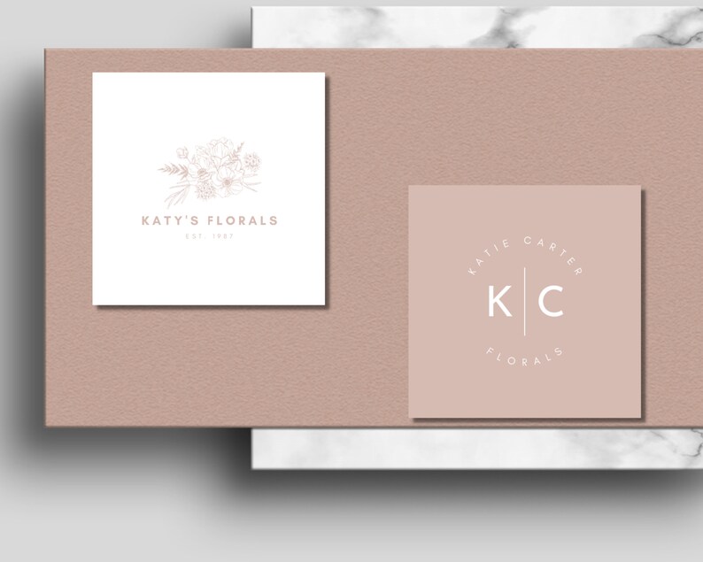 Editable Logo Design Template Beige Canva Business Logo Pink White ...