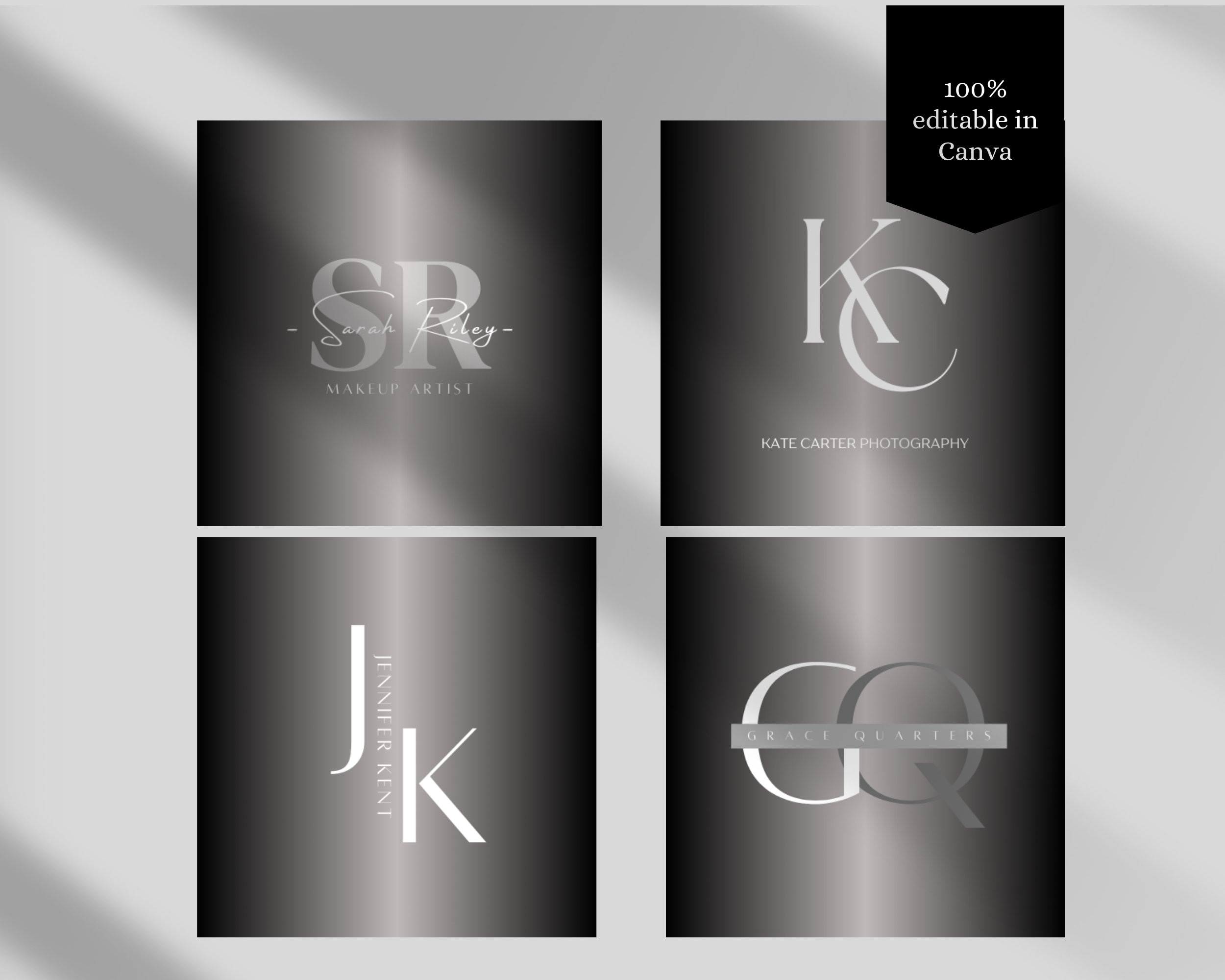 Editable Black Logo Design Template Black Canva Business Logo White ...