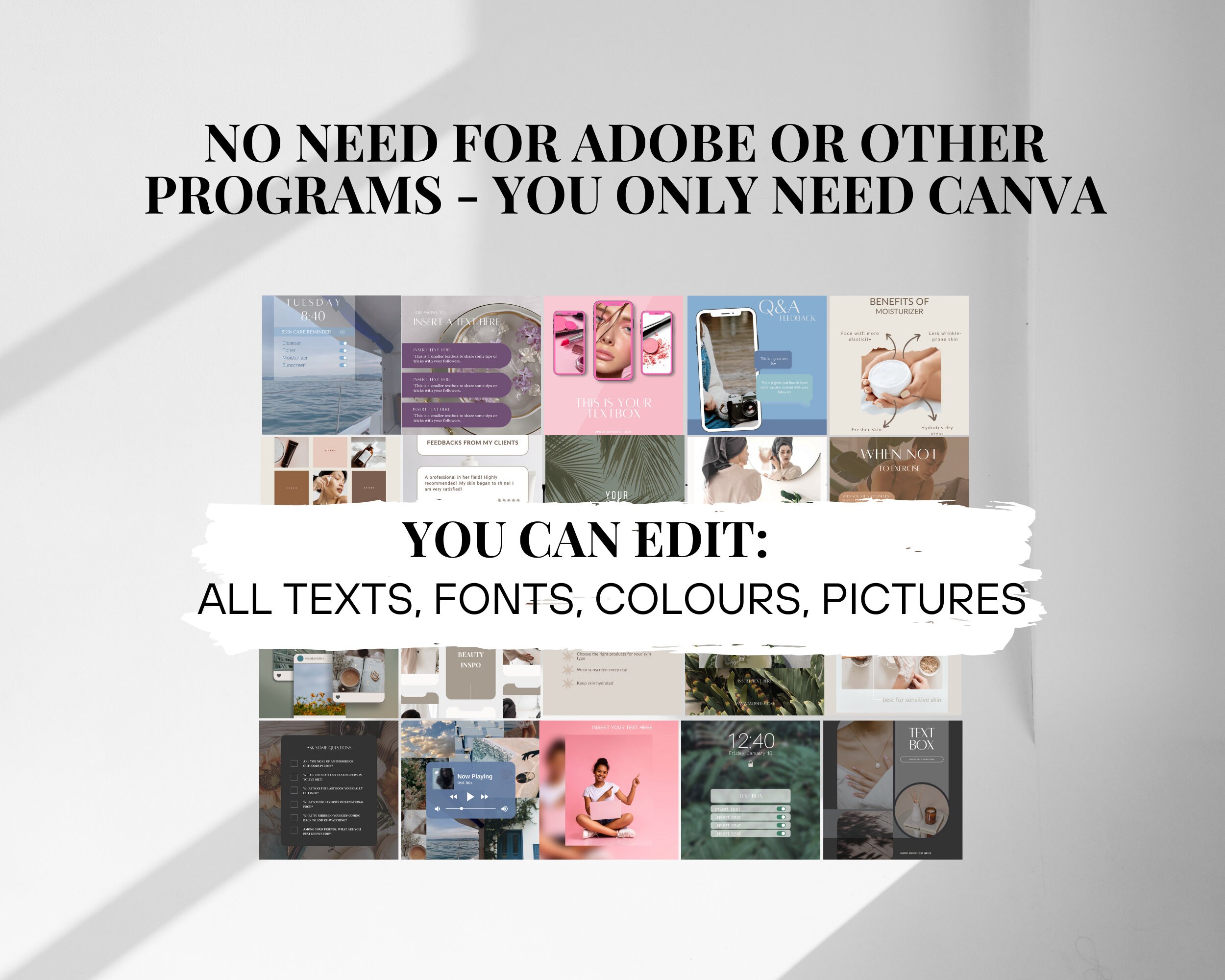 Custom Made Instagram Templates Editable Instagram Canva - Etsy