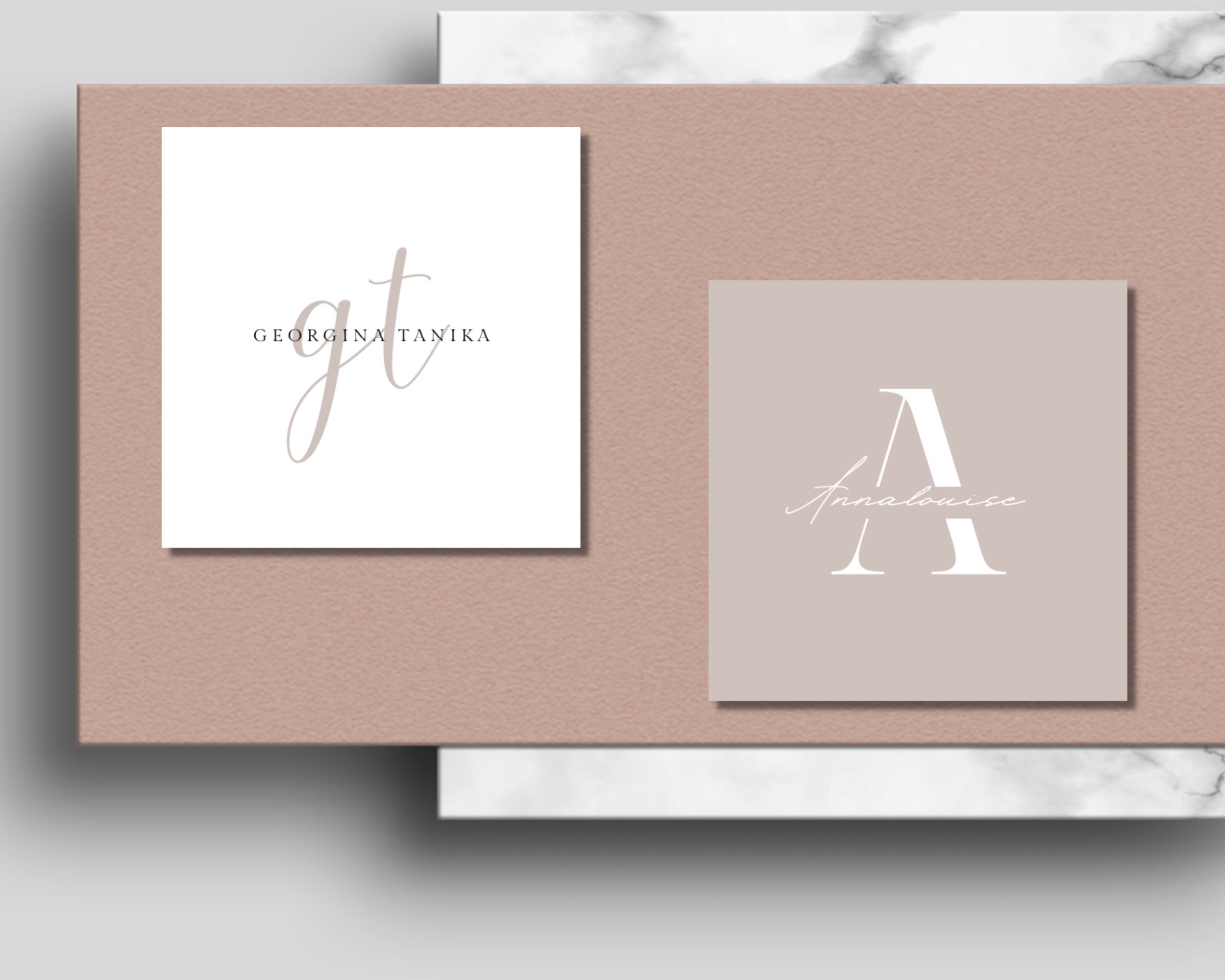 Editable Logo Design Template | Beige Canva Business Logo | White ...