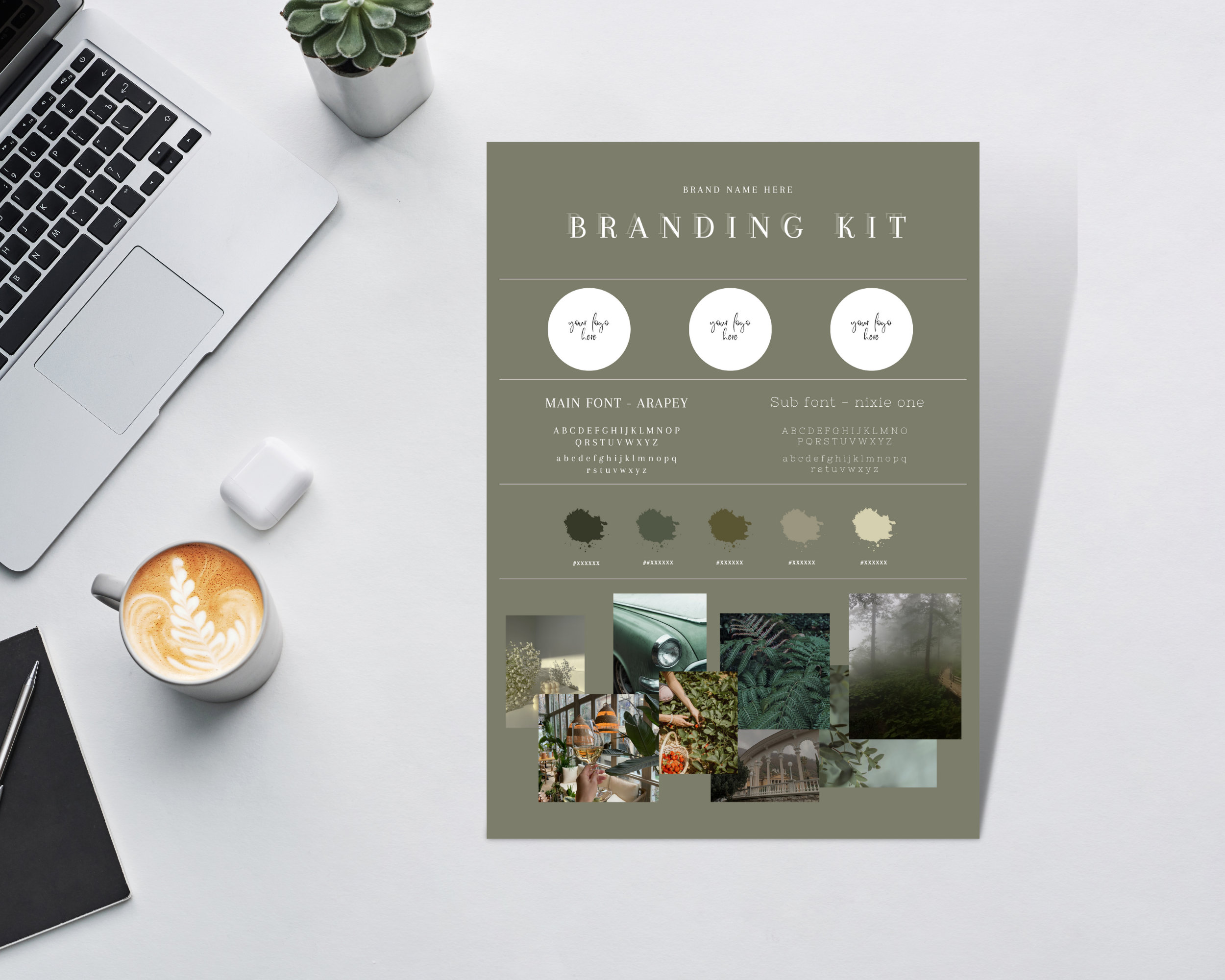 Brand Kit Template Brand Board Template Pre-made Branding Kit Editable ...