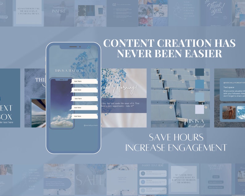 450 Blue Social Media Templates Blue Instagram Canva Templates ...