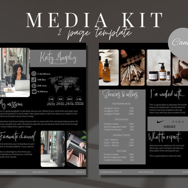 Travel Blogger Media Kit - Etsy