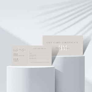 Gift Card Template Beige Business Gift Certificate Template Beige ...
