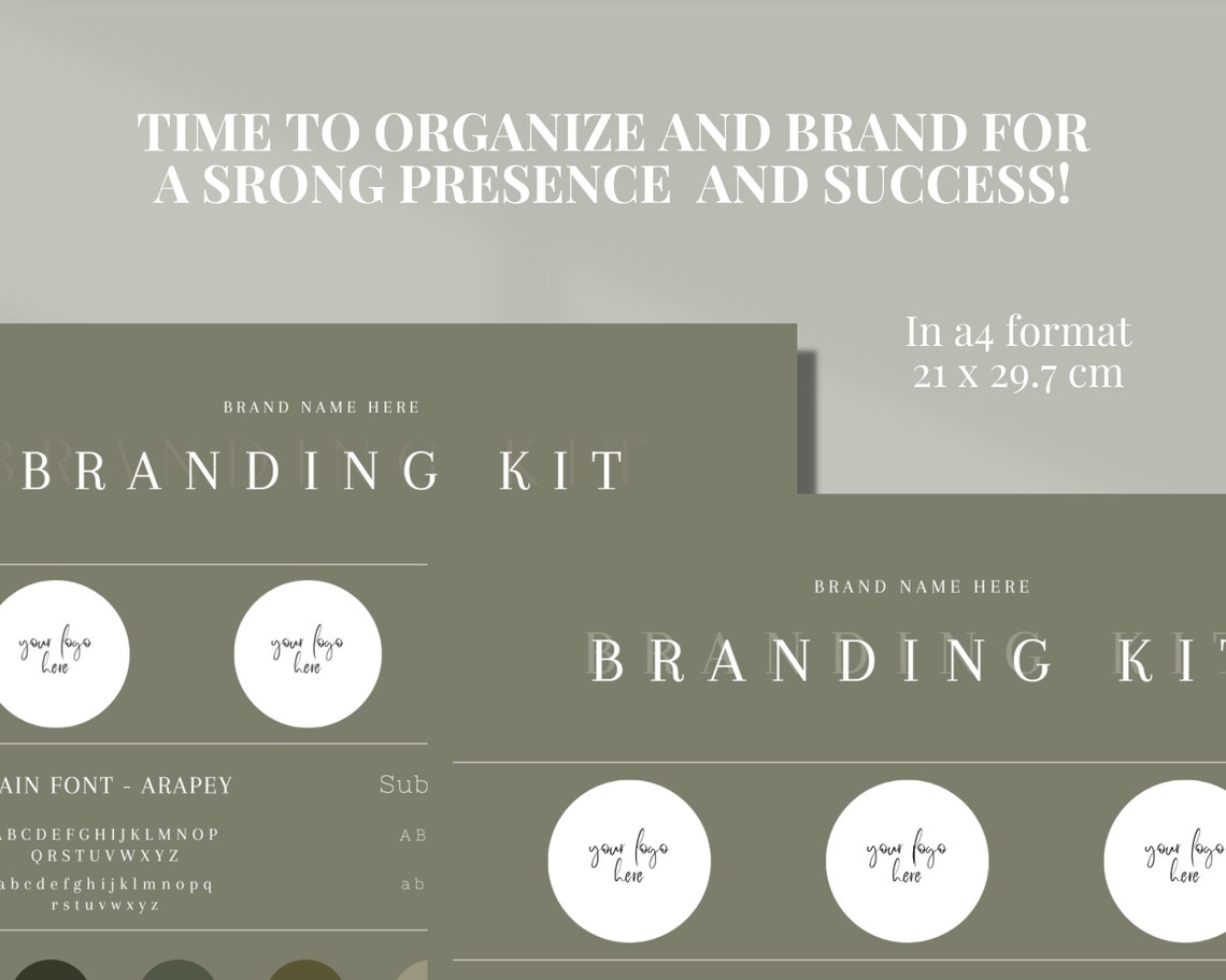 Brand Kit Template Brand Board Template Pre-made Branding - Etsy