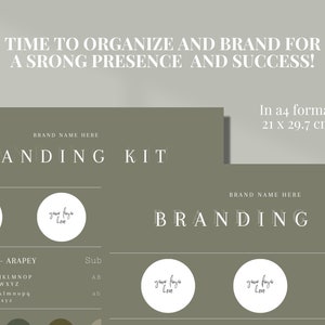 Brand Kit Template | Brand Board Template | Pre-made Branding Kit ...
