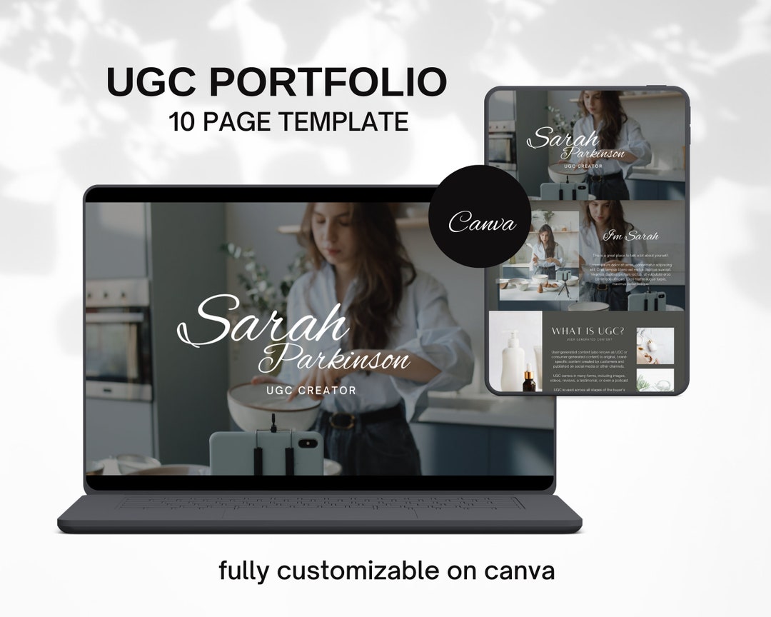 Editable UGC Portfolio Template Content Creator Resume UGC Media Kit ...