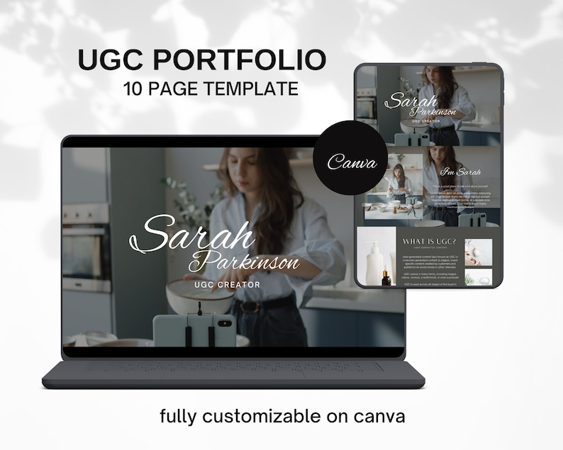 Editable UGC Portfolio Template Content Creator Resume UGC - Etsy