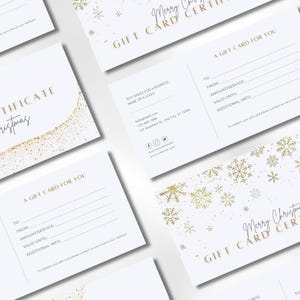 Christmas Gift Card Template Christmas Gift Voucher Template Editable ...