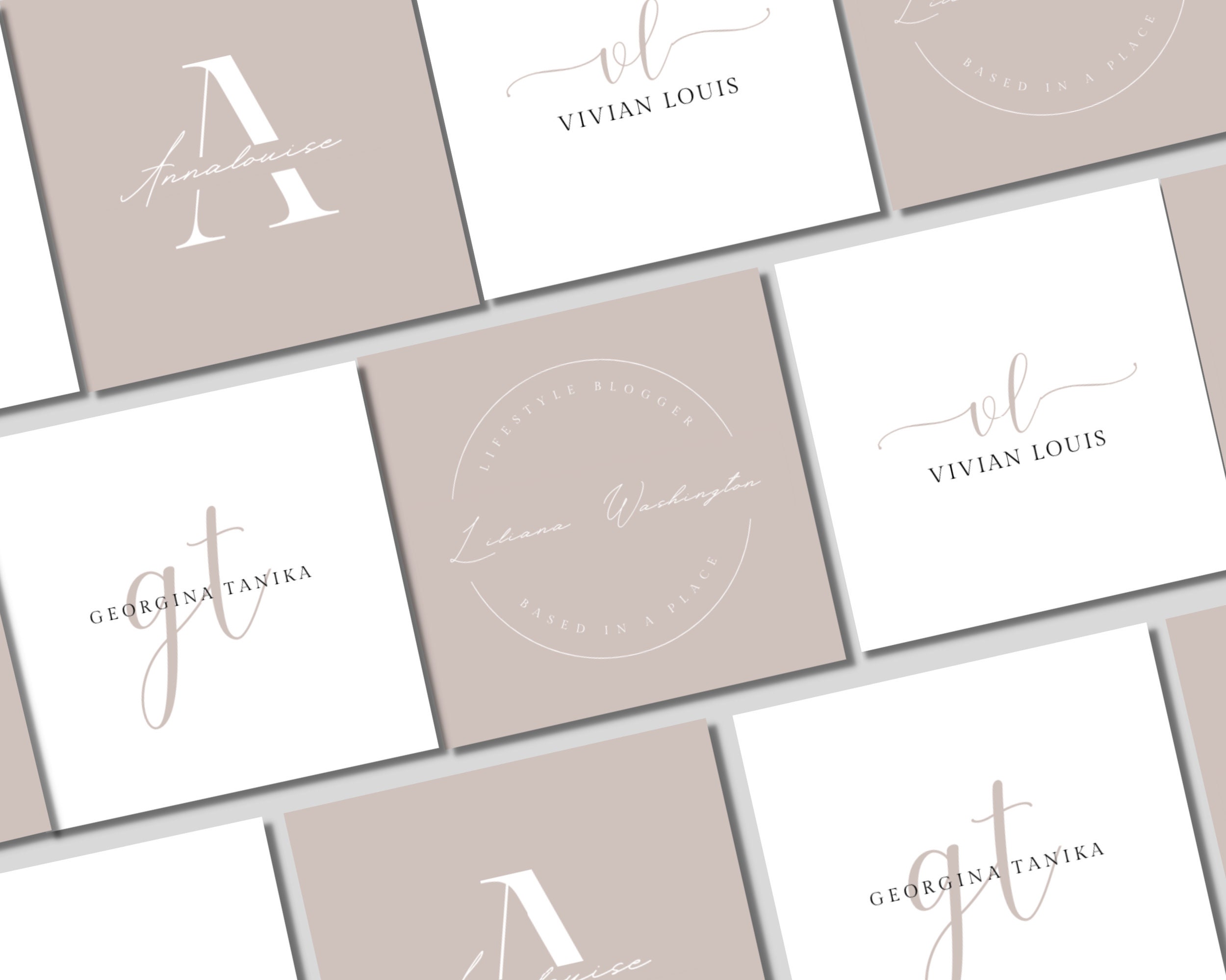 Editable Logo Design Template | Beige Canva Business Logo | White ...
