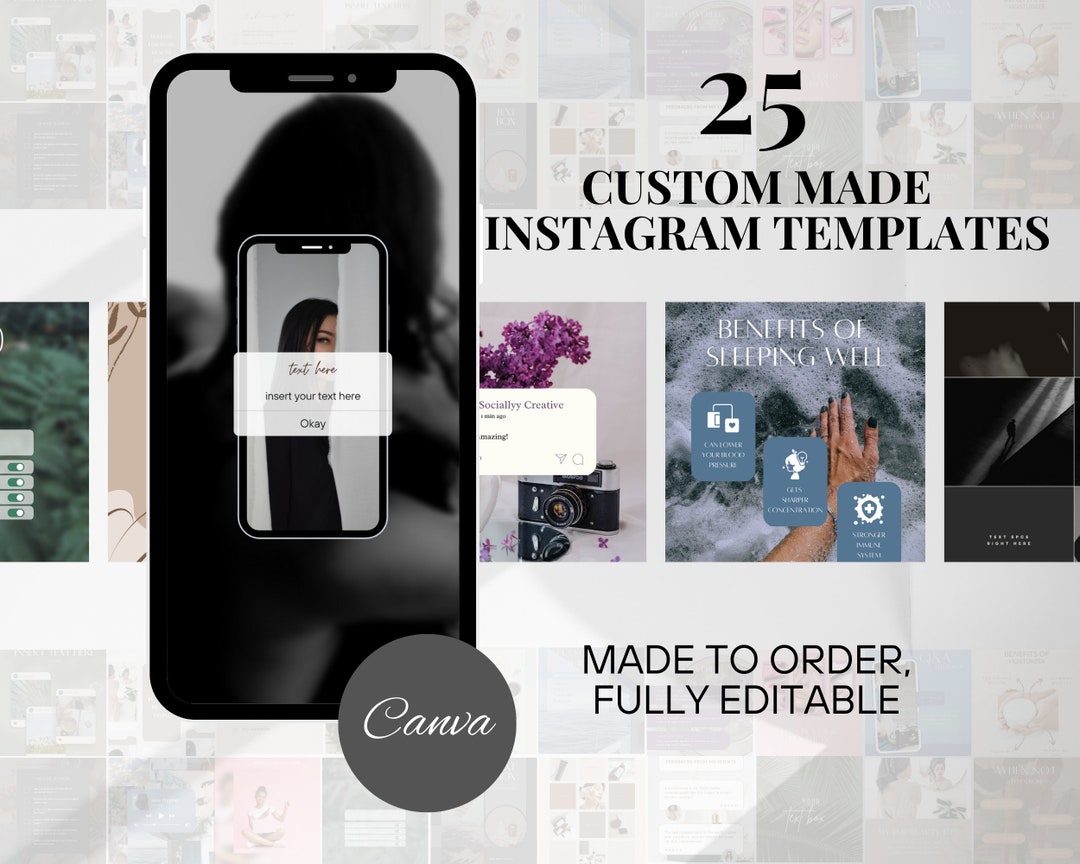 Custom Made Instagram Templates| Editable Instagram Canva Templates ...