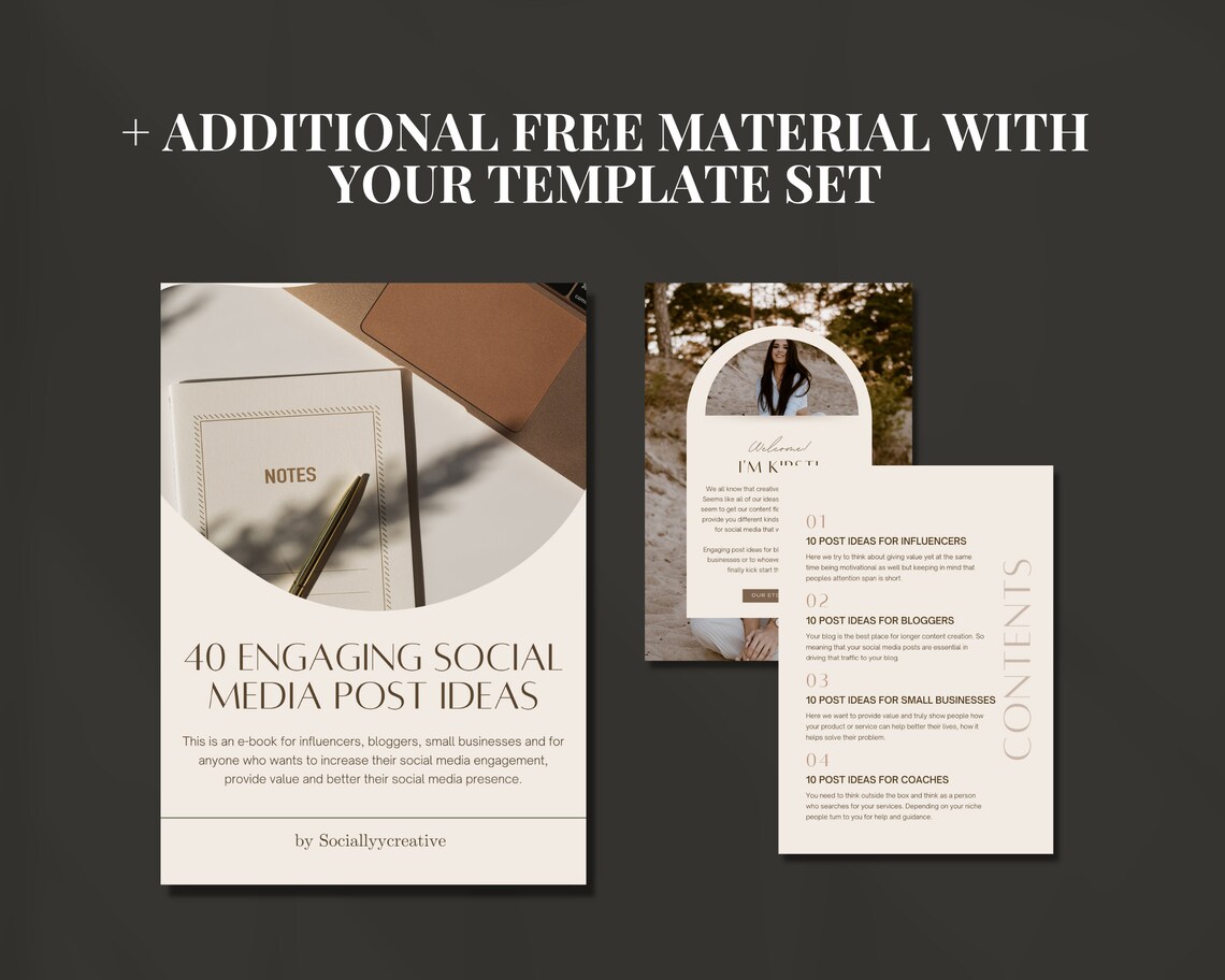 500 Instagram Template Bundle, Dark Social Media, Yellow Instagram ...