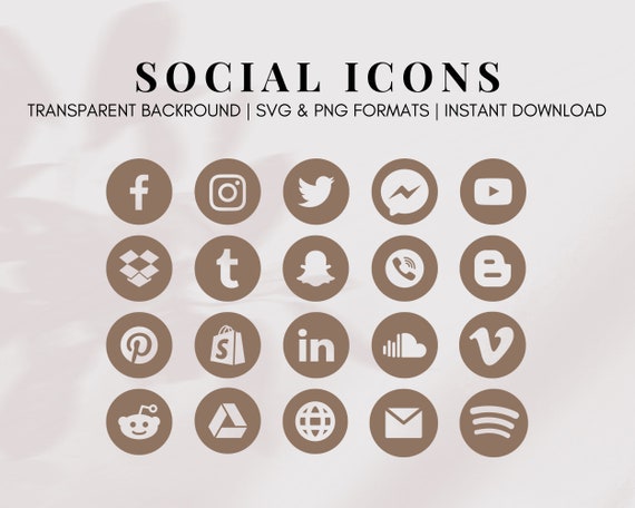 Facebook Icon Brown