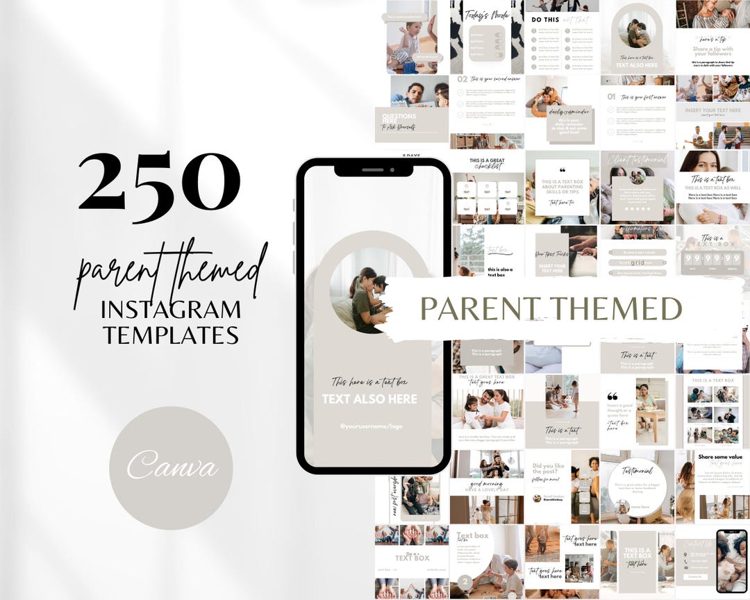 Parent Instagram Templates Motherhood Instagram Posts Teacher Templates ...