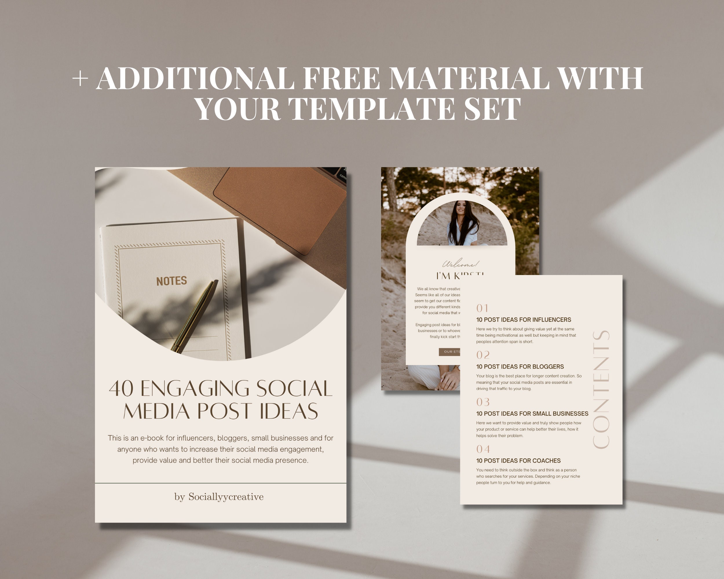 Beige Media Kit Template Instagram Media Kit Influencer Rate - Etsy