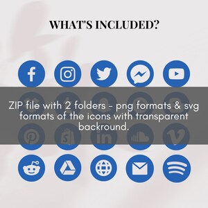 Blue Social Media Icons SVG Social Media Icon Pack Transparent Blue ...