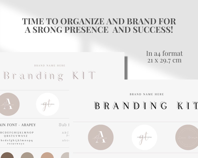 Brand Kit Template Brand Board Template Pre-made Branding - Etsy