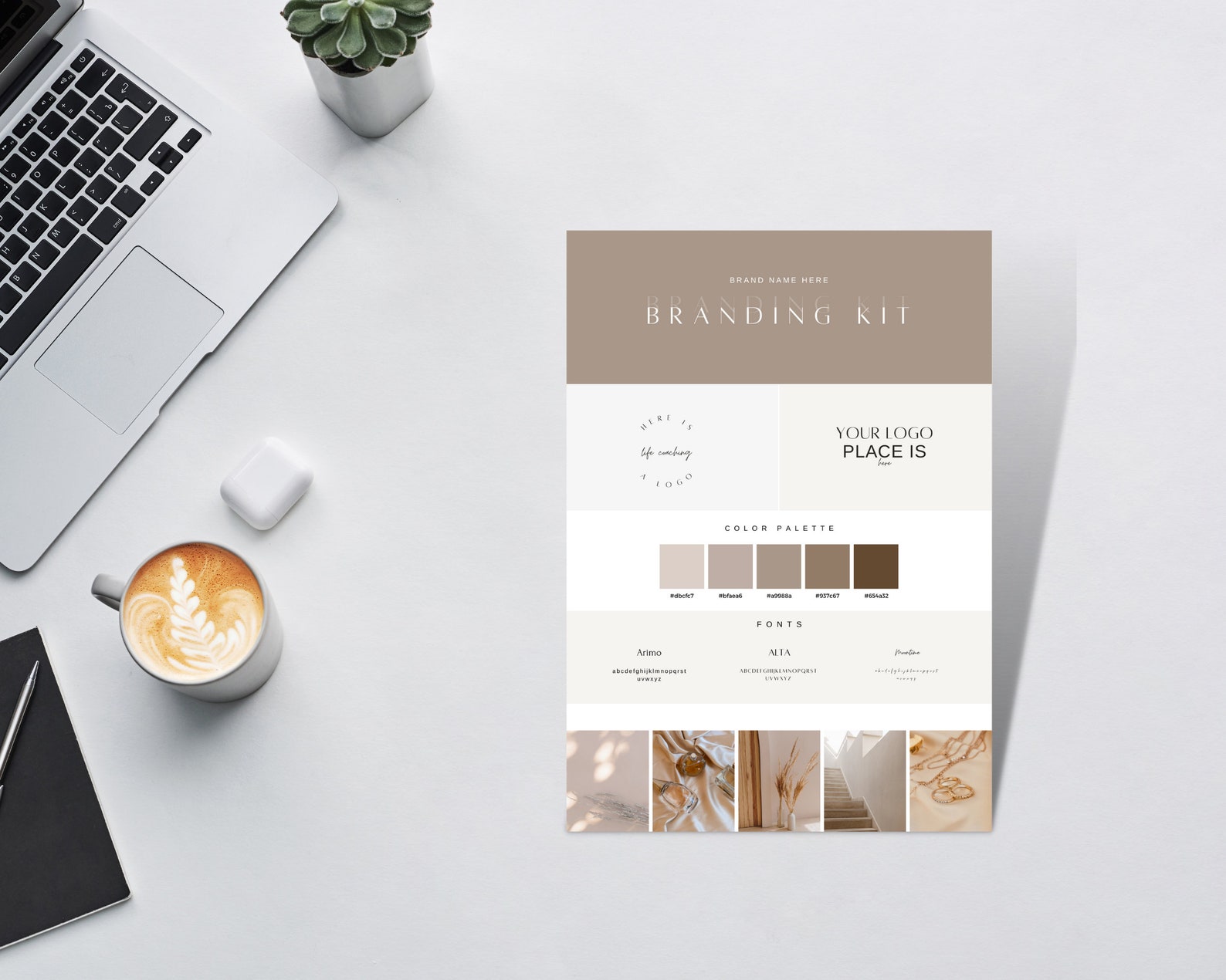 Brand Kit Template | Brand Board Template | Pre-made Branding Kit ...